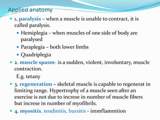 Muscles anatomy and physiology | PPTX