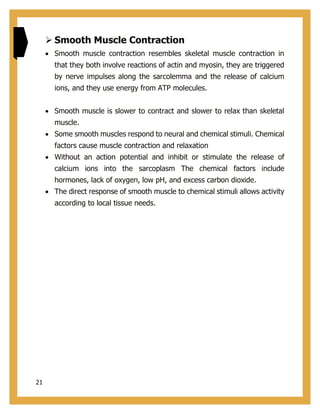 MUSCLE physiology assignment and good notes for exam | PDF