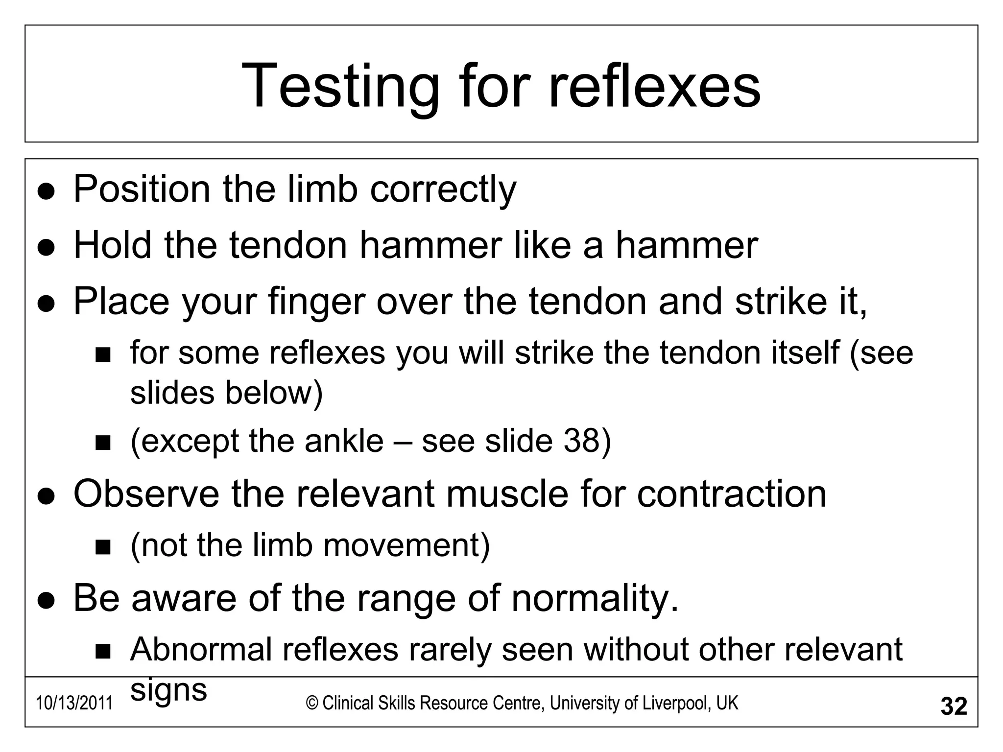 Muscle Power and Tone Examination | PDF