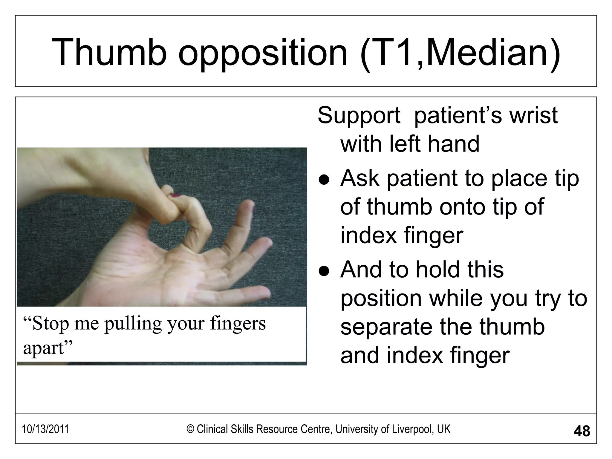 Muscle Power and Tone Examination | PDF