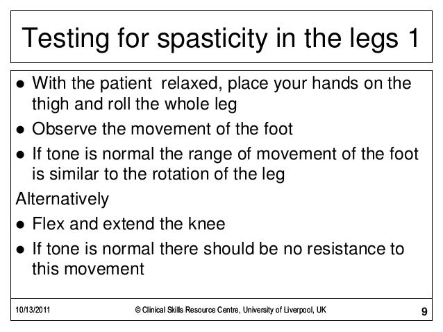 Muscle Power and Tone Examination