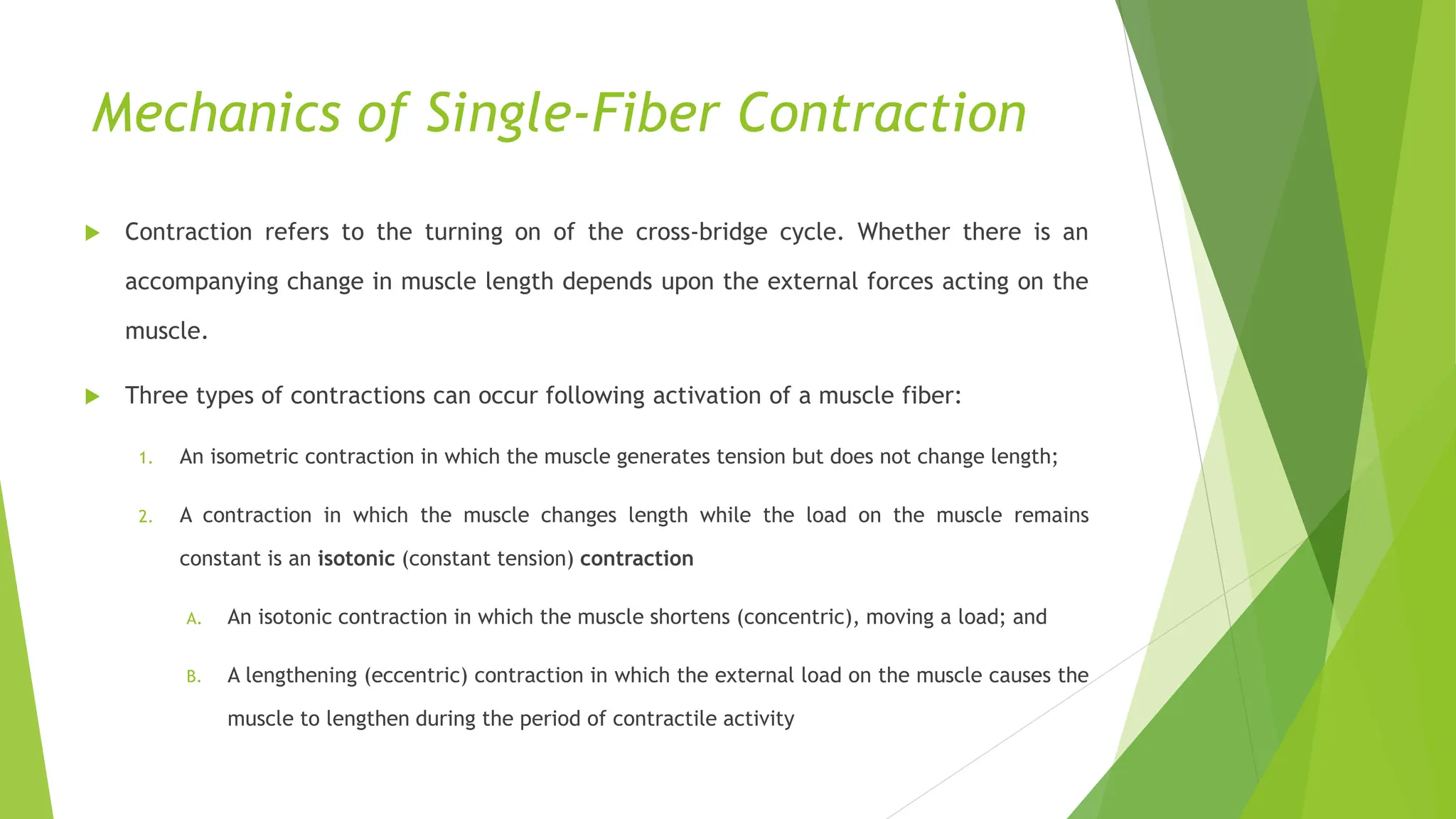 Muscle structure and physiology of muscle contractions, types of muscle ...