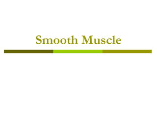 Smooth Muscles | PPTX
