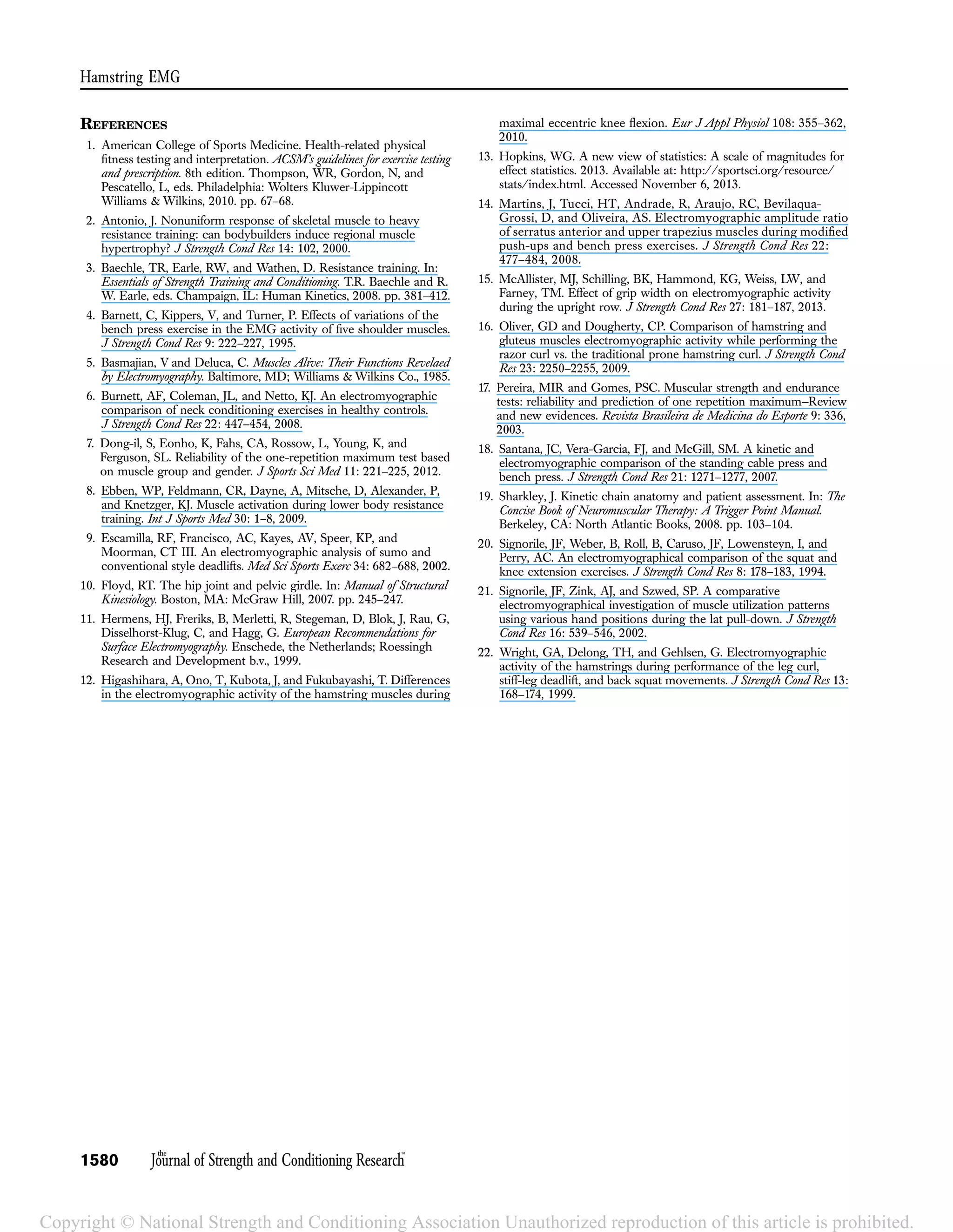 Muscle activation during various hamstring exercises | PDF