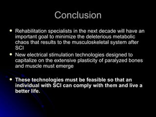 Muscle and bone plasticity after spinal cord injury | PPT