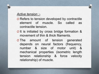 Muscle biomechanics | PPTX