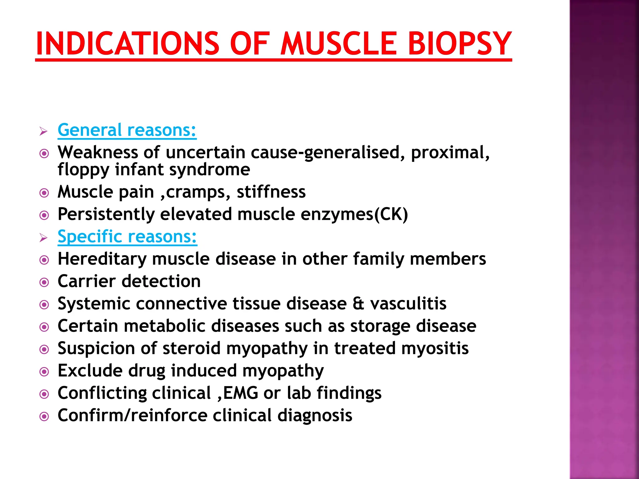 muscle biopsy site indications staining processing of muscle biopsy.pptx