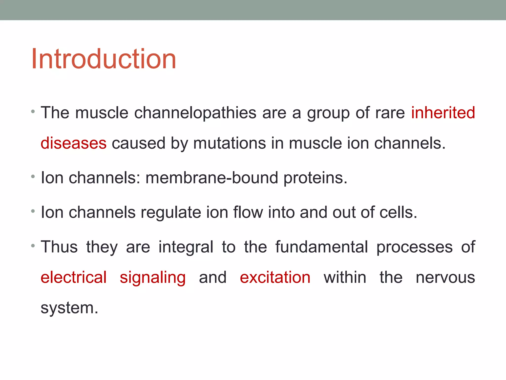 Muscle channelopathies | PPT