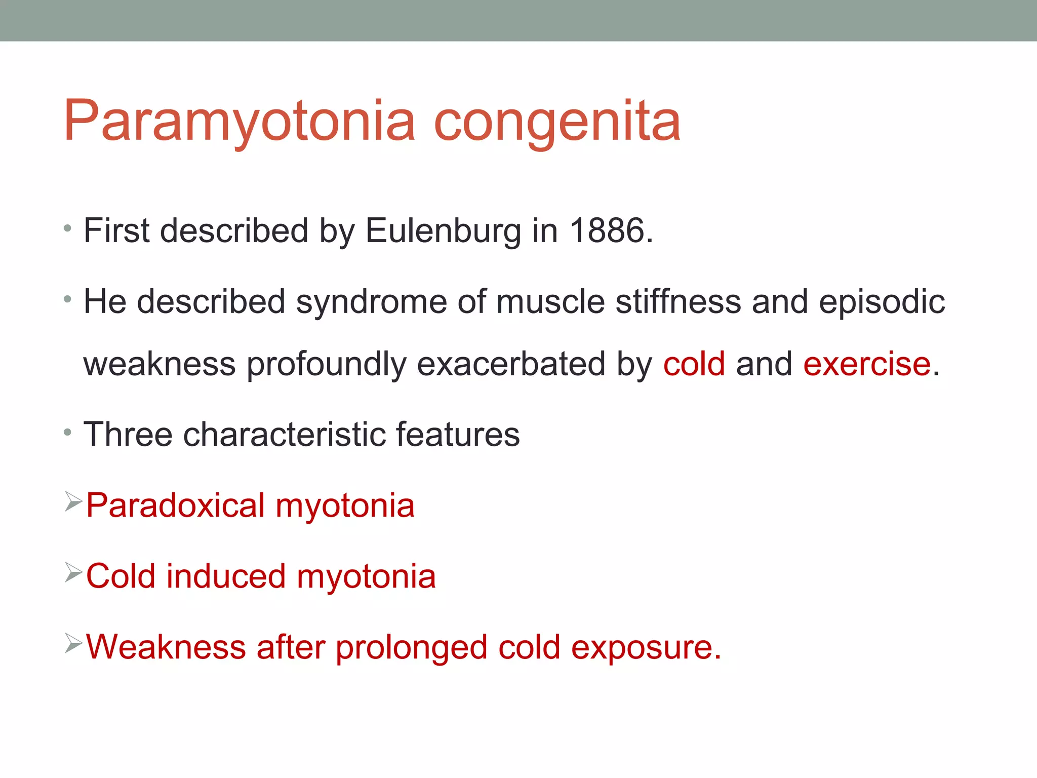 Muscle channelopathies | PPT