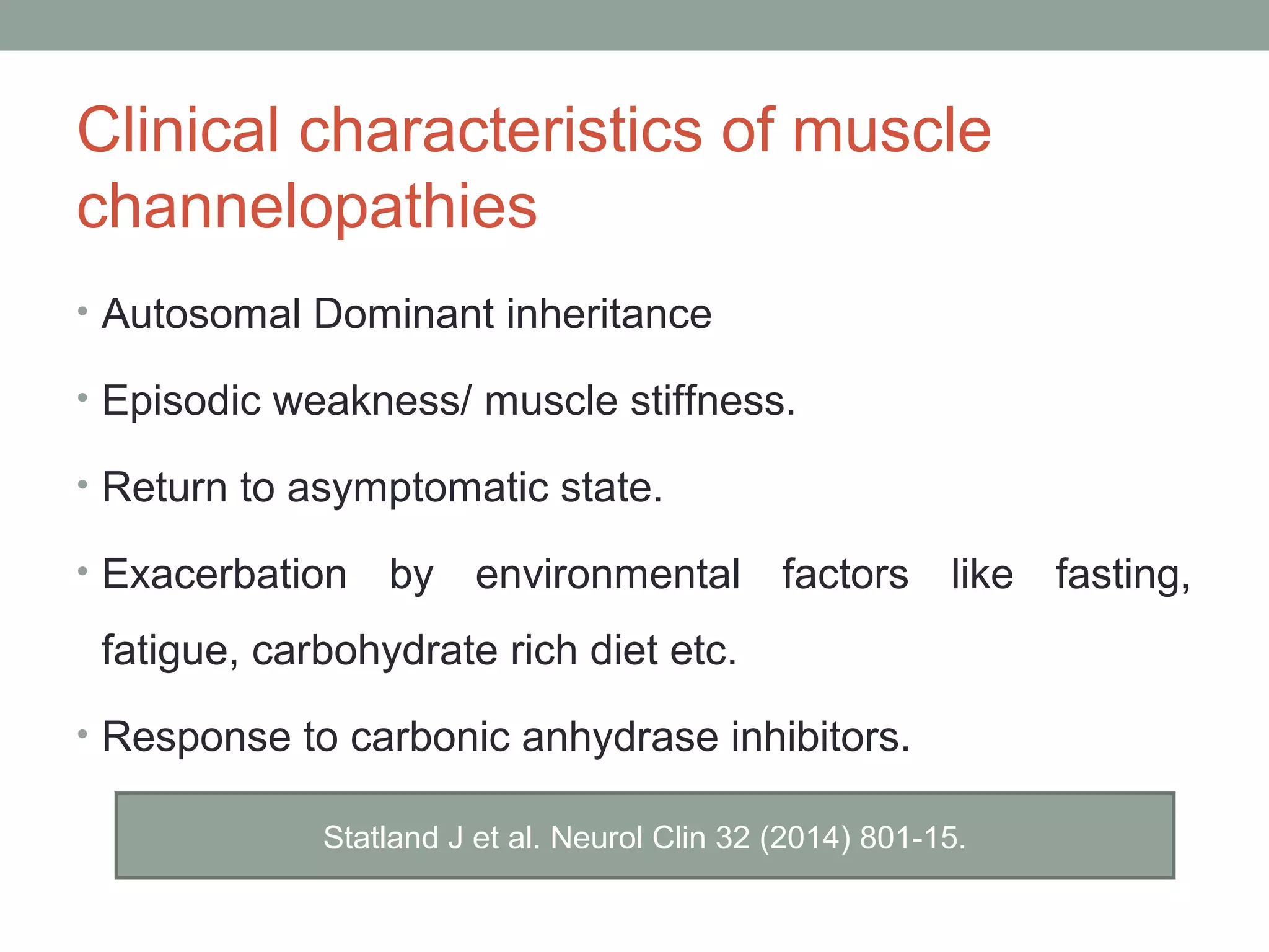Muscle channelopathies | PPT