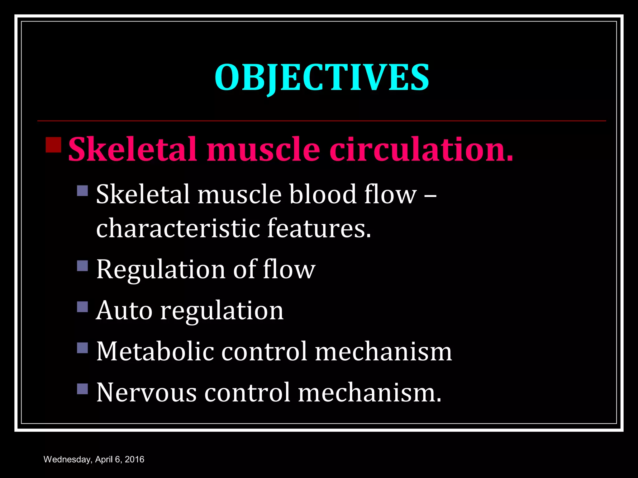 MUSCLE CIRCULATION | PPT