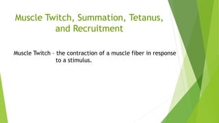 Muscle contraction with medecine | PPTX