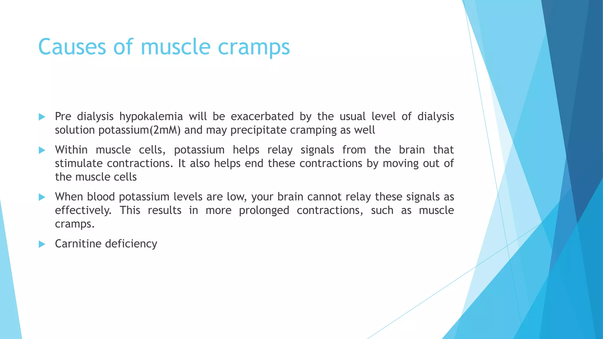 Muscle cramps during hemodialysis by aniqa atta | PPTX