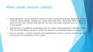 Muscle cramps during hemodialysis by aniqa atta | PPTX