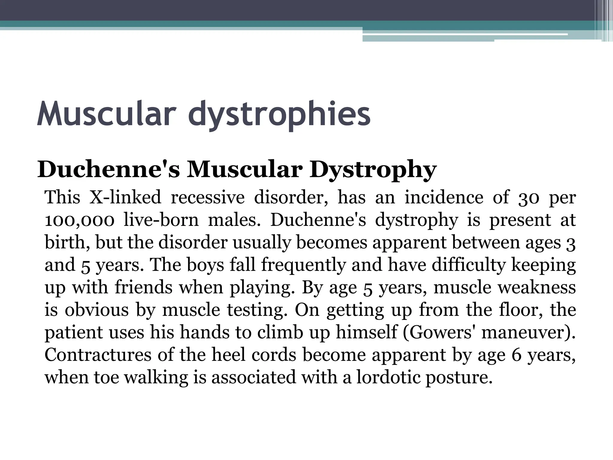 classify muscle diseases • To know some types of hereditary and ...