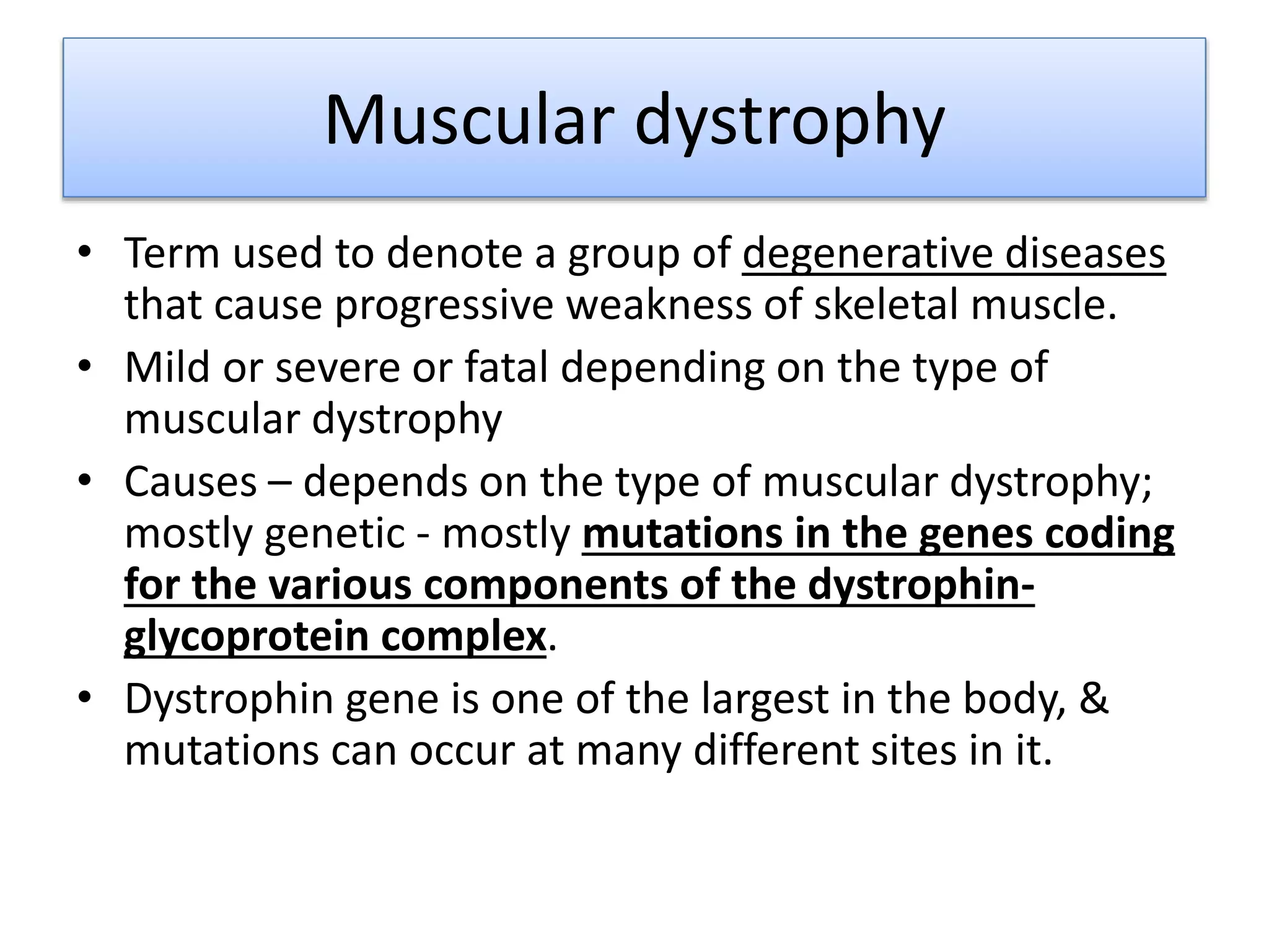 Muscle disorders | PPTX