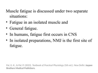 Muscle fatigue.pptx..................... | PPTX