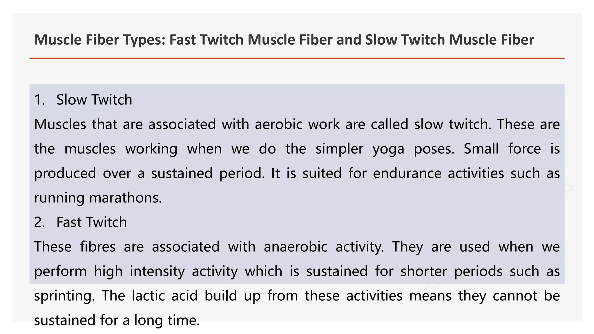 Muscle Fiber Types | PPTX
