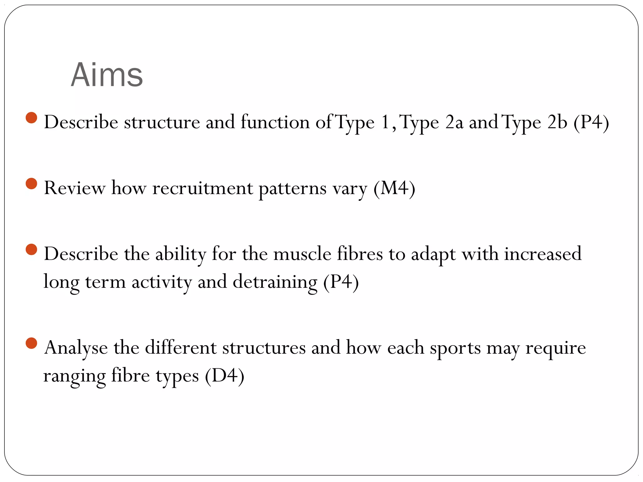 Muscle fibre types | PPT