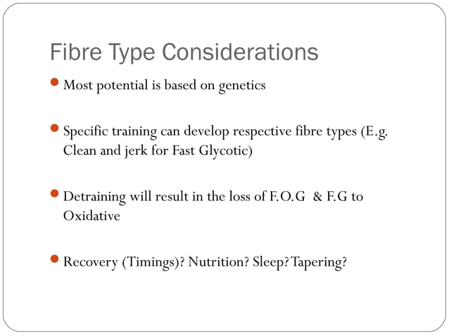 Muscle fibre types | PPT