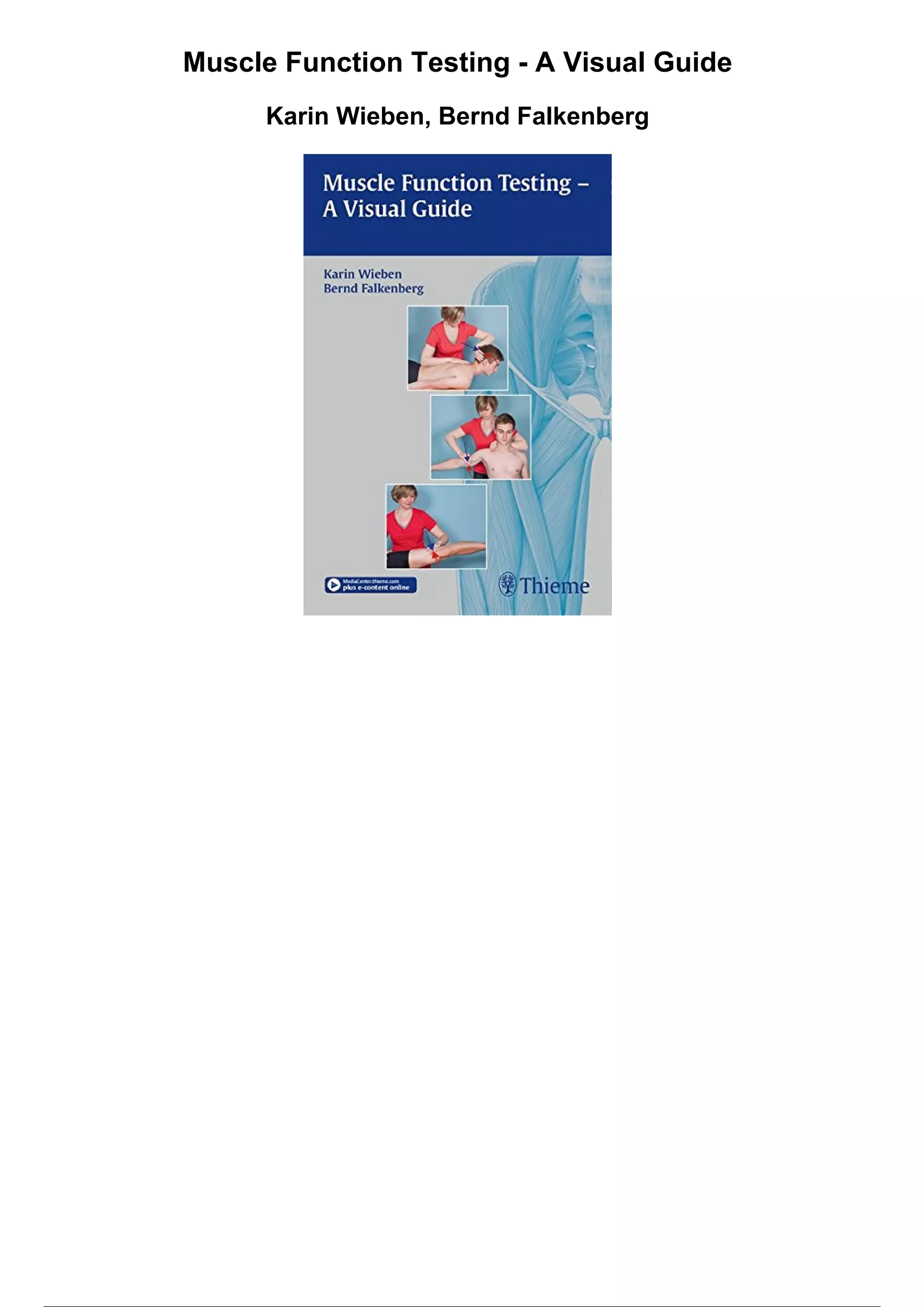 Muscle function testing a visual guide pdf | PDF