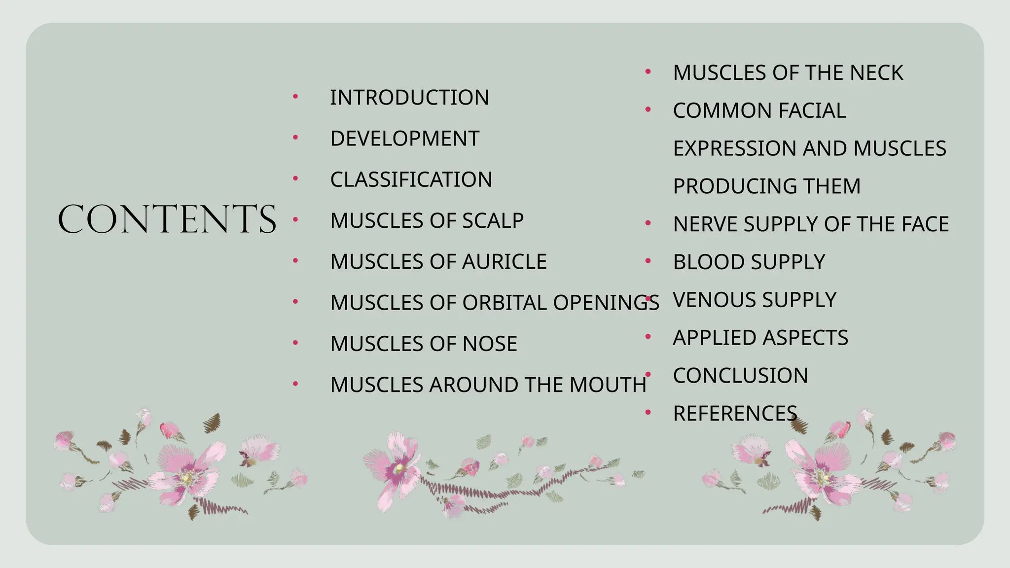MUSCLES OF FACIAL EXPRESSION, BLOOD AND VENOUS SUPPLY OF HEAD AND ...