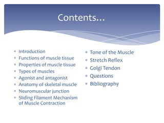 Muscle physiology | PPTX