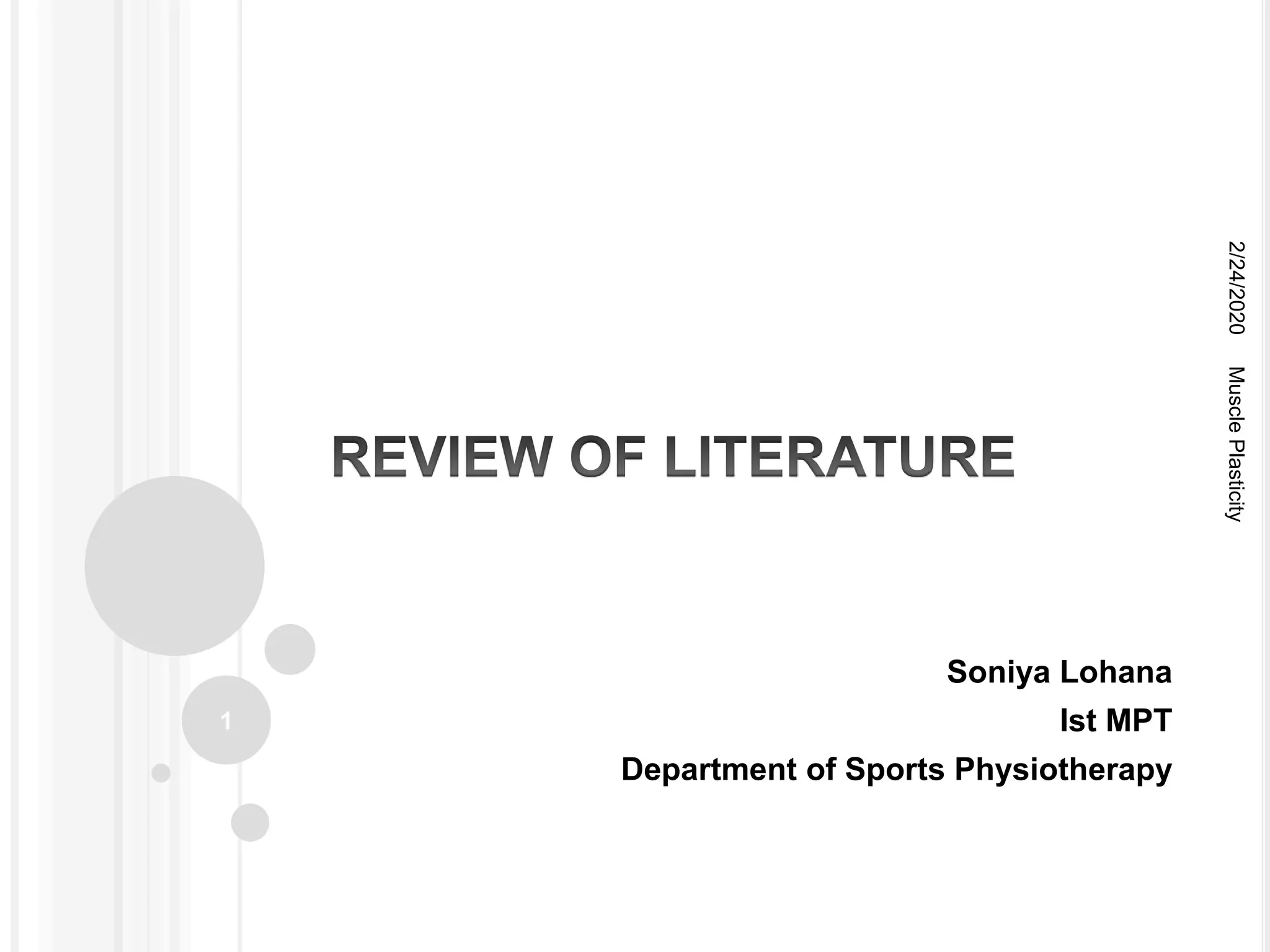 Muscle plasticity | PPTX