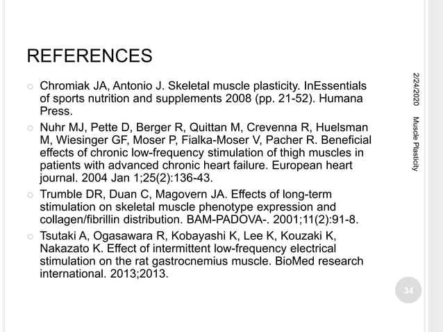 Muscle plasticity | PPTX | Physical Therapy | Wellness