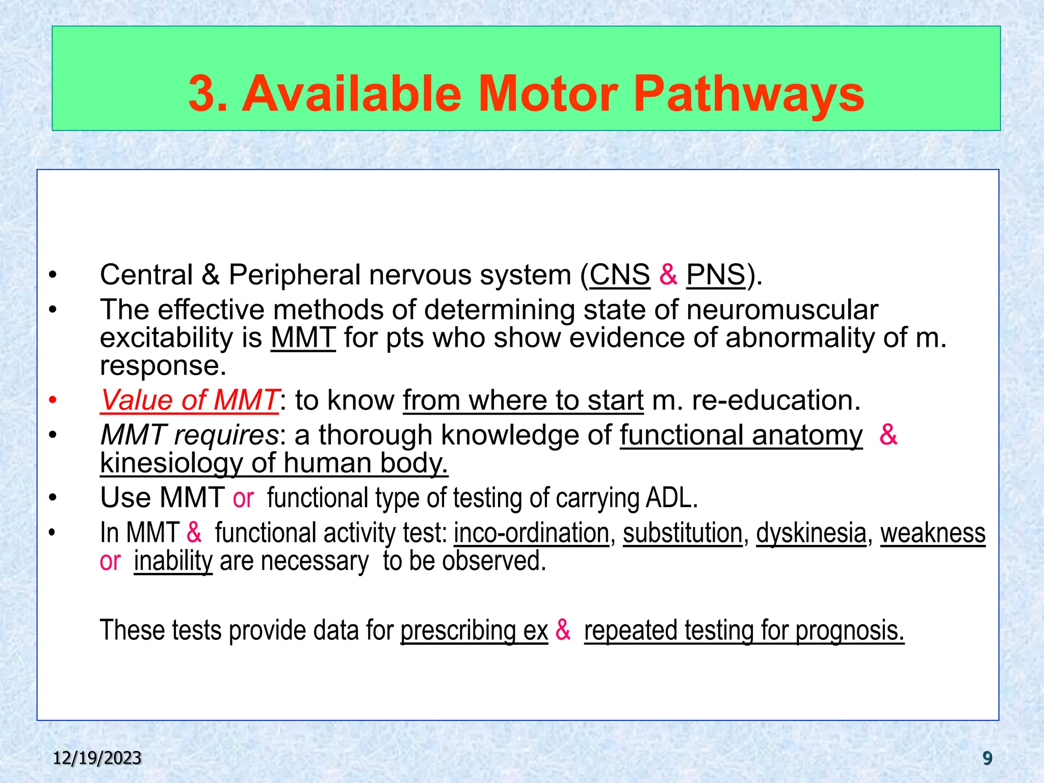Muscle Re-education.PPT for further study | PPT