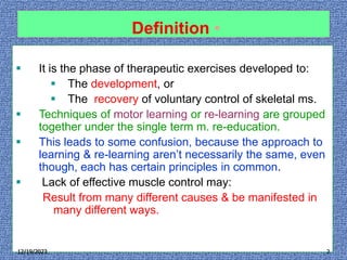Muscle Re-education.PPT for further study | PPT