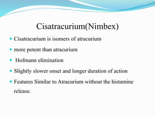 muscle relaxant used for paralysis in surgery | PPT