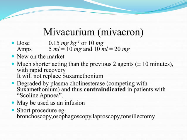 muscle relaxant used for paralysis in surgery | PPT