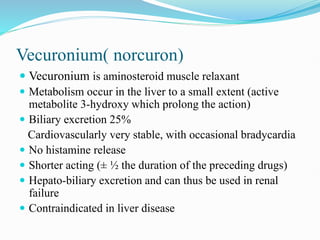 muscle relaxant used for paralysis in surgery | PPTX