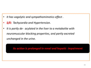Pharmacology of Neuromuscular blocking agents/ muscle relaxants | PDF