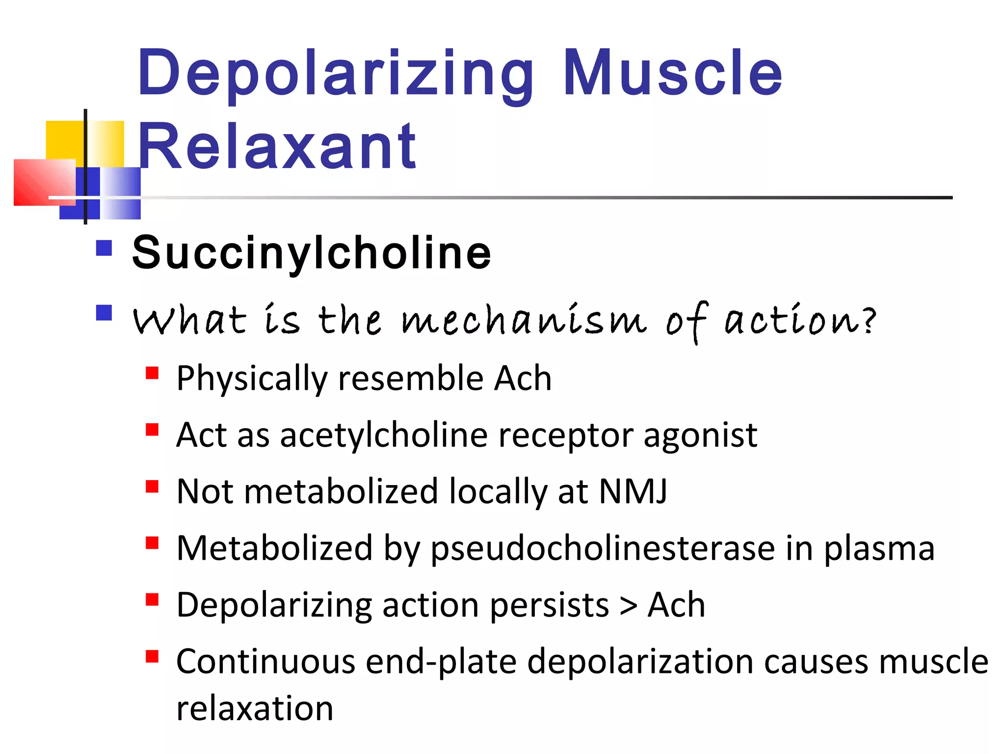 Muscle relaxant and reversal agents | PPT