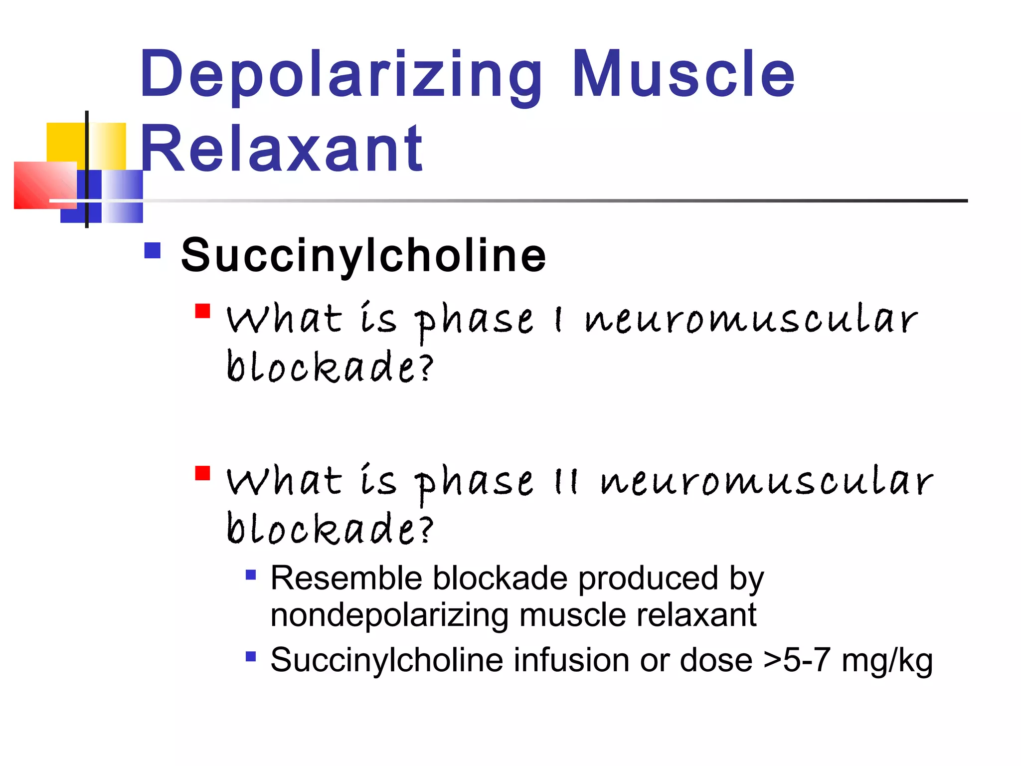 Muscle relaxant and reversal agents | PPT