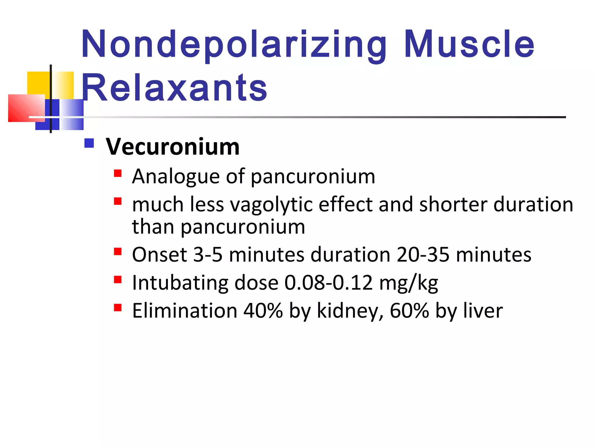 Muscle relaxant and reversal agents | PPT
