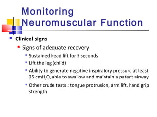 Muscle relaxant and reversal agents | PPT