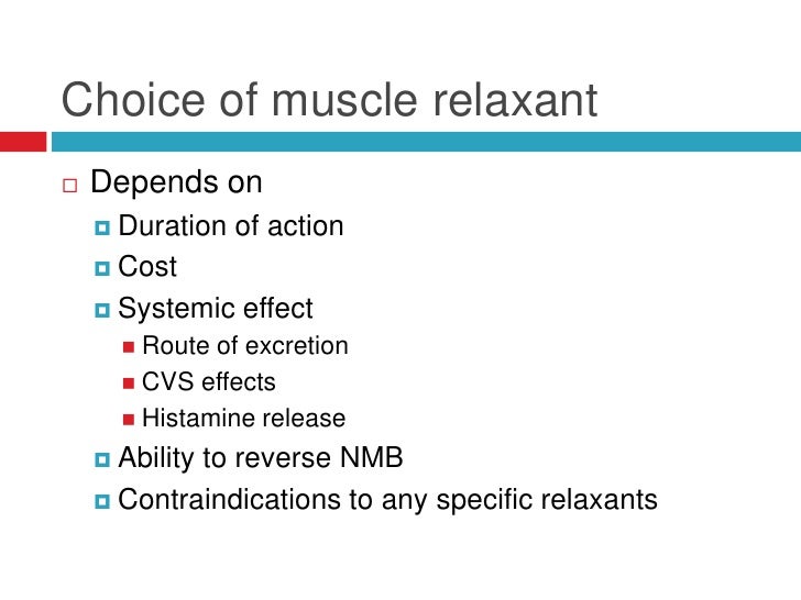 Muscle Relaxants