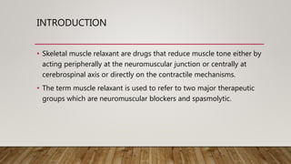 Muscle relaxants | PPT