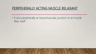 Muscle relaxants | PPT