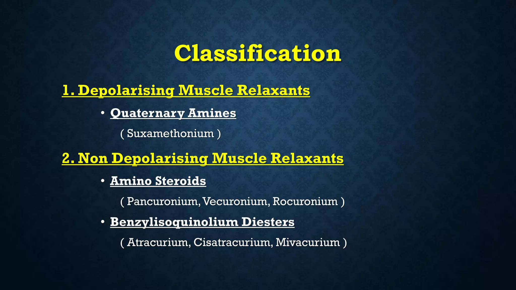 Muscle Relaxants DMR & NDMR | PDF