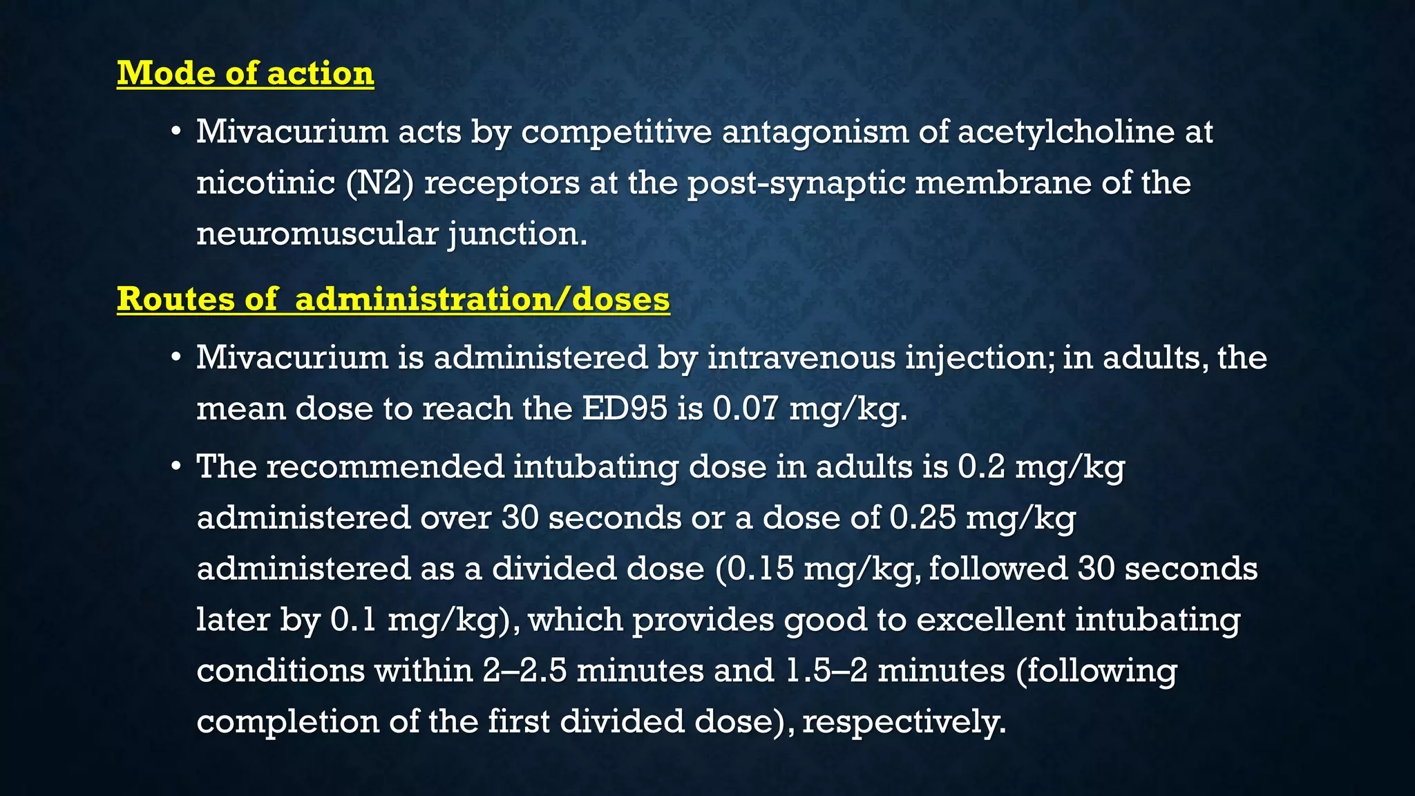 Muscle Relaxants DMR & NDMR | PDF