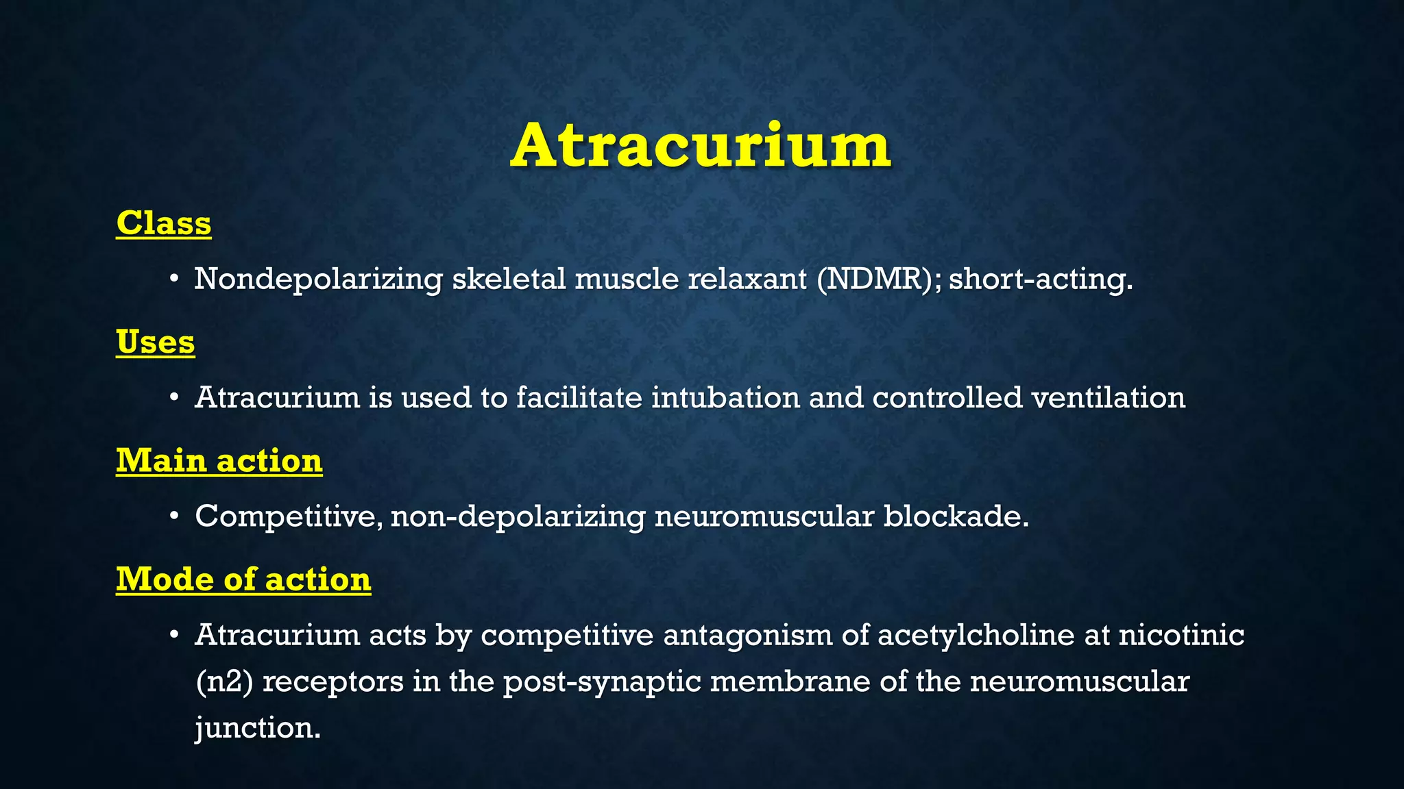 Muscle Relaxants DMR & NDMR | PDF