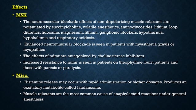 Muscle Relaxants DMR & NDMR | PDF | Physical Therapy | Wellness