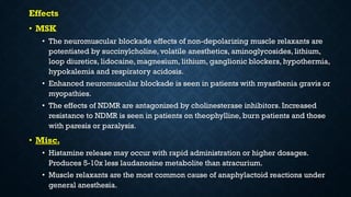 Muscle Relaxants DMR & NDMR | PDF