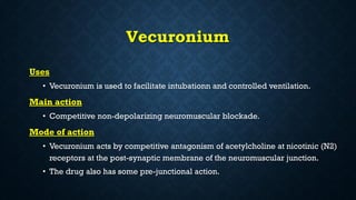 Vecuronium Mechanism Of Action