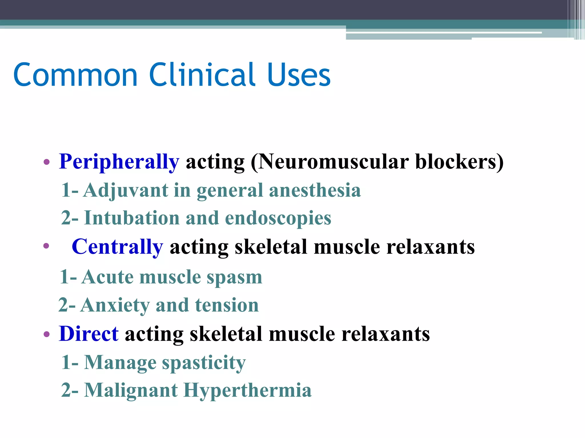 Muscle releaxent toxicity | PPT