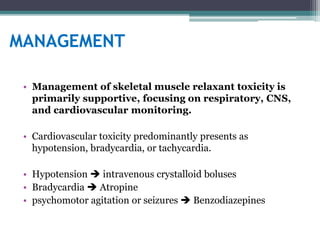 Muscle releaxent toxicity | PPT